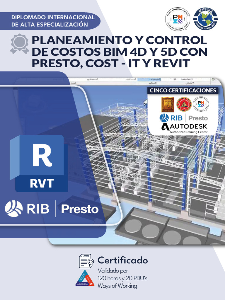 Brochure - PLANEAMIENTO Y CONTROL Y COSTOS BIM 4D Y 5D CON PRESTO, COST ...