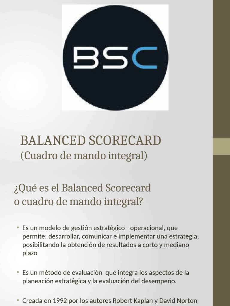Balanced Scorecard | PDF