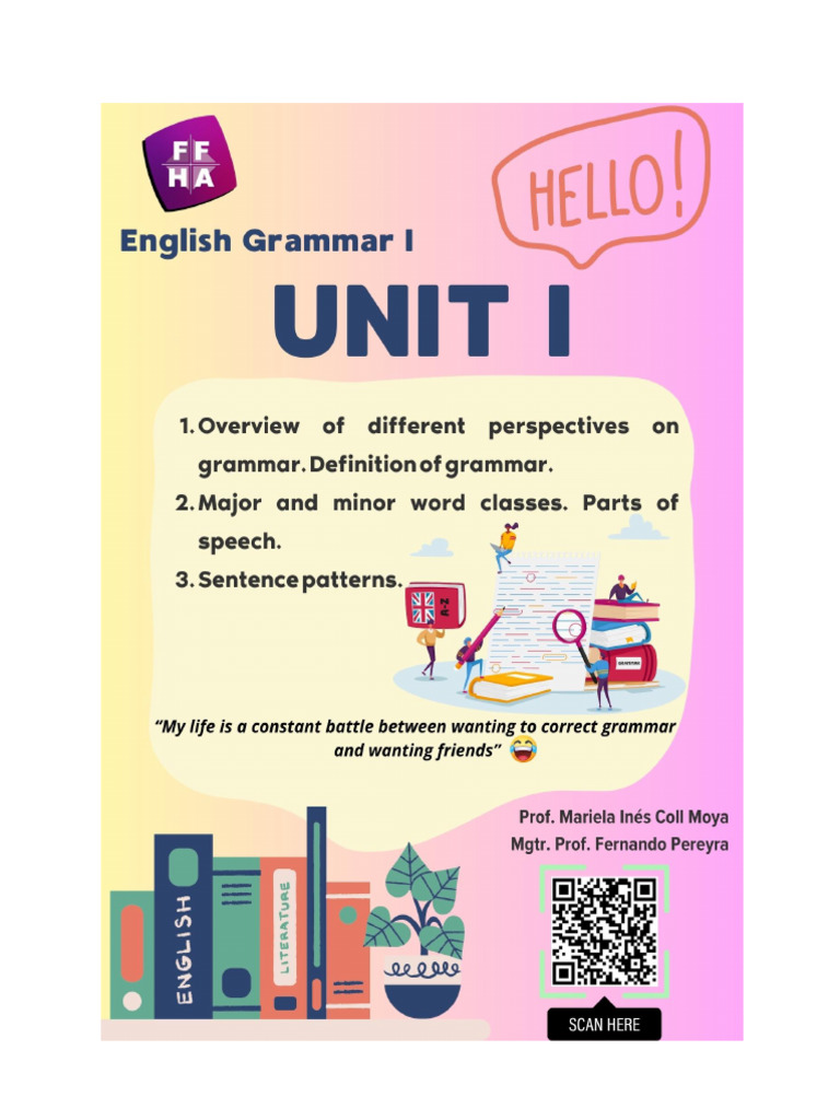 HANDOUT #1 - The Basics of Grammar (2024) | PDF