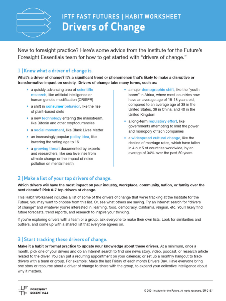 Drivers of Change | PDF