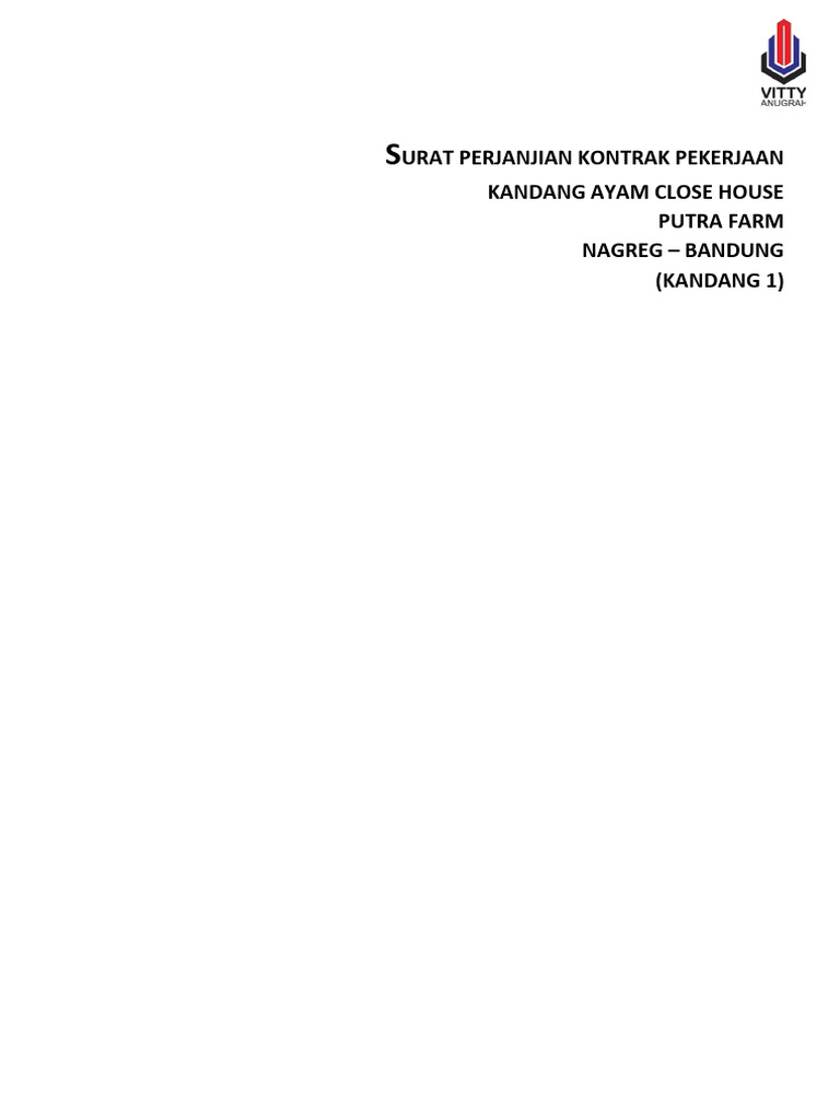 Draft Perubahan SPK Kandang Putra Farm Nagreg | PDF