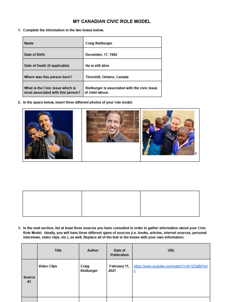 U1A4 - Civic Role Model | PDF