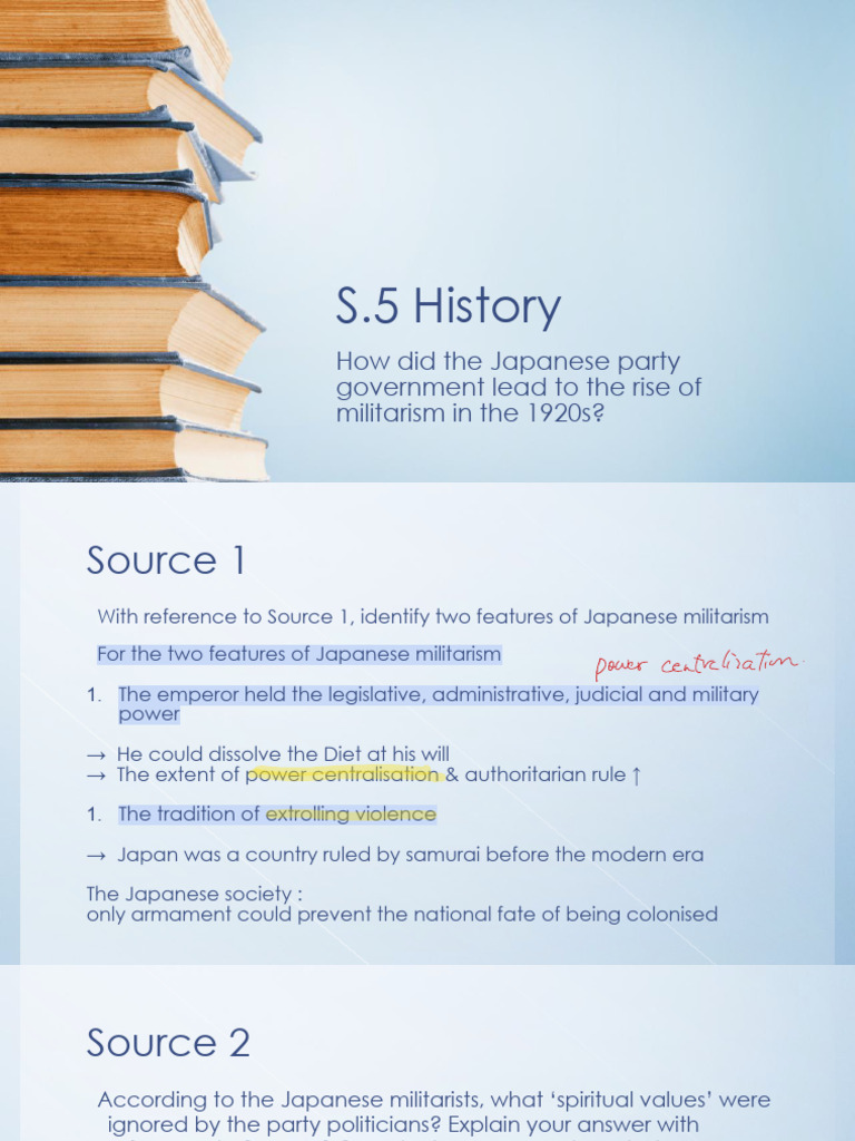 Party Government & Rise of Japanese Militarism Discus (New) | PDF