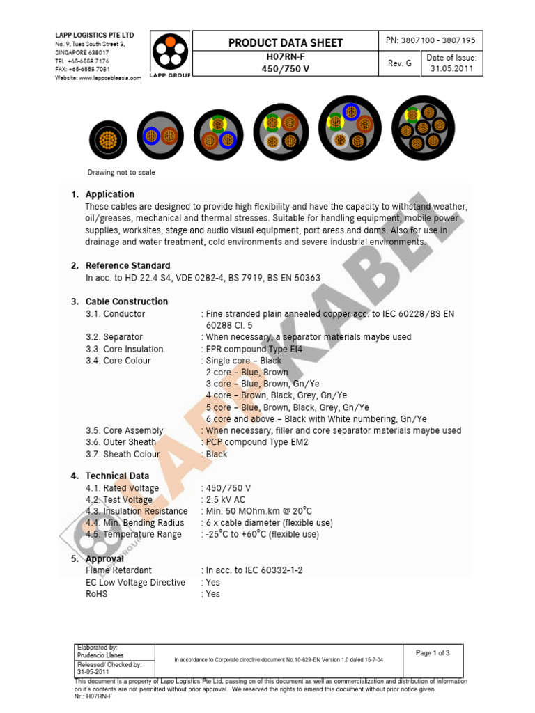 3807100-3807195 - H07RN-F | PDF