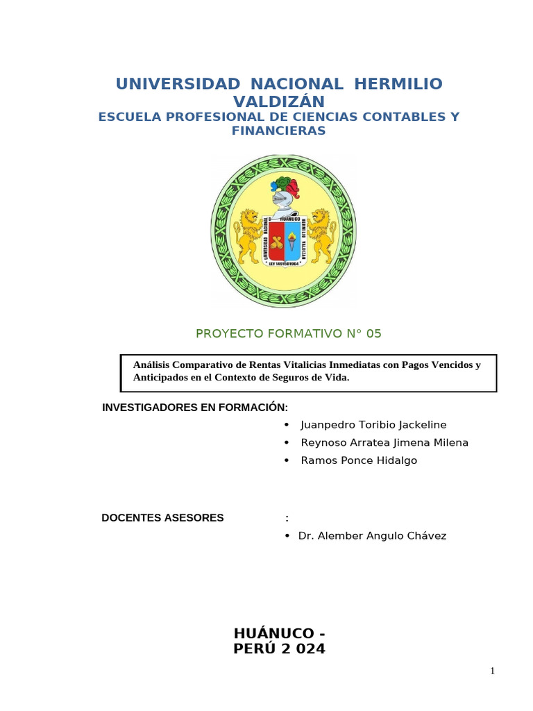 Proyecto Formativo #05 | PDF