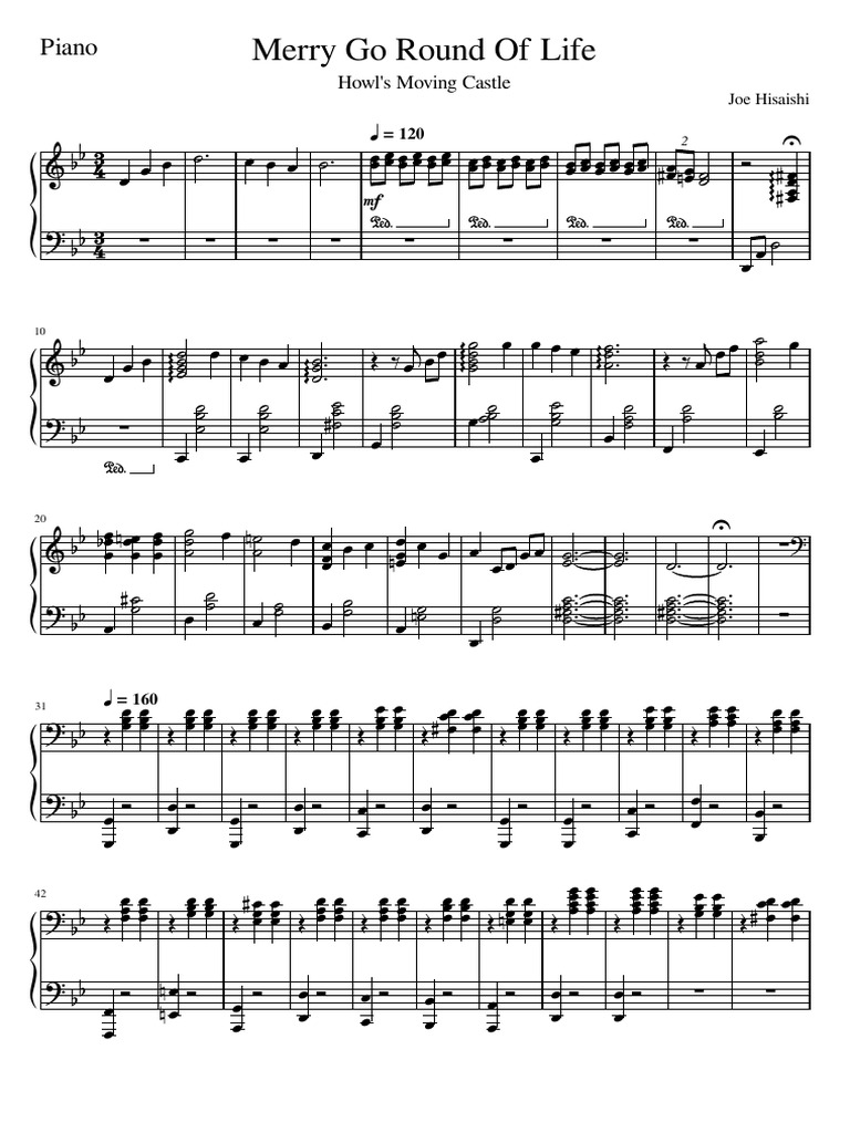 Merry Go Round of Life-Piano Sheet Music | PDF