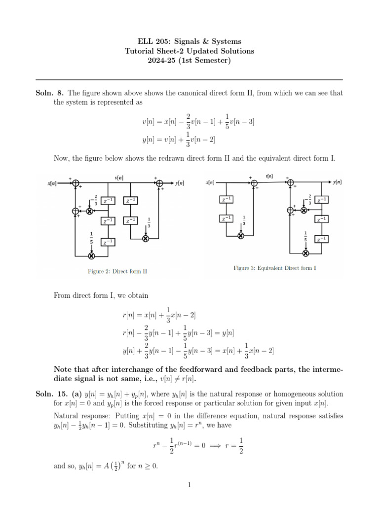 Tutorial2 Updated Solutions | PDF