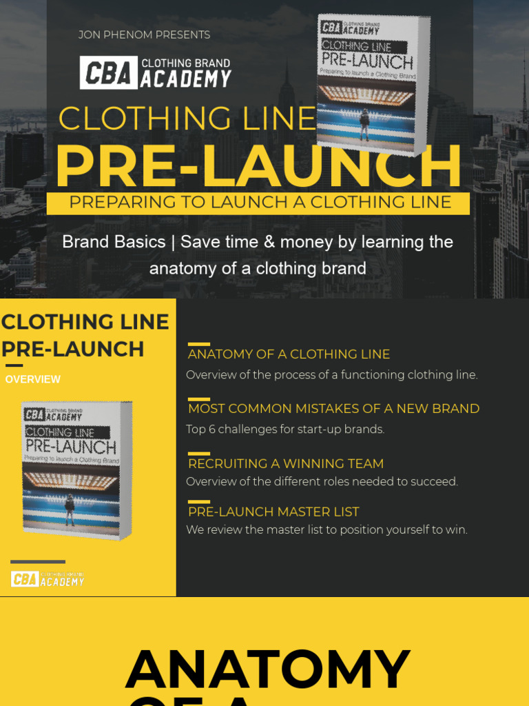 CBA - Clothing Line PRE - LAUNCH - by @JonPhenom | PDF