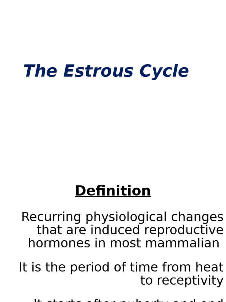 7-Estrous Cycle 2 | PDF