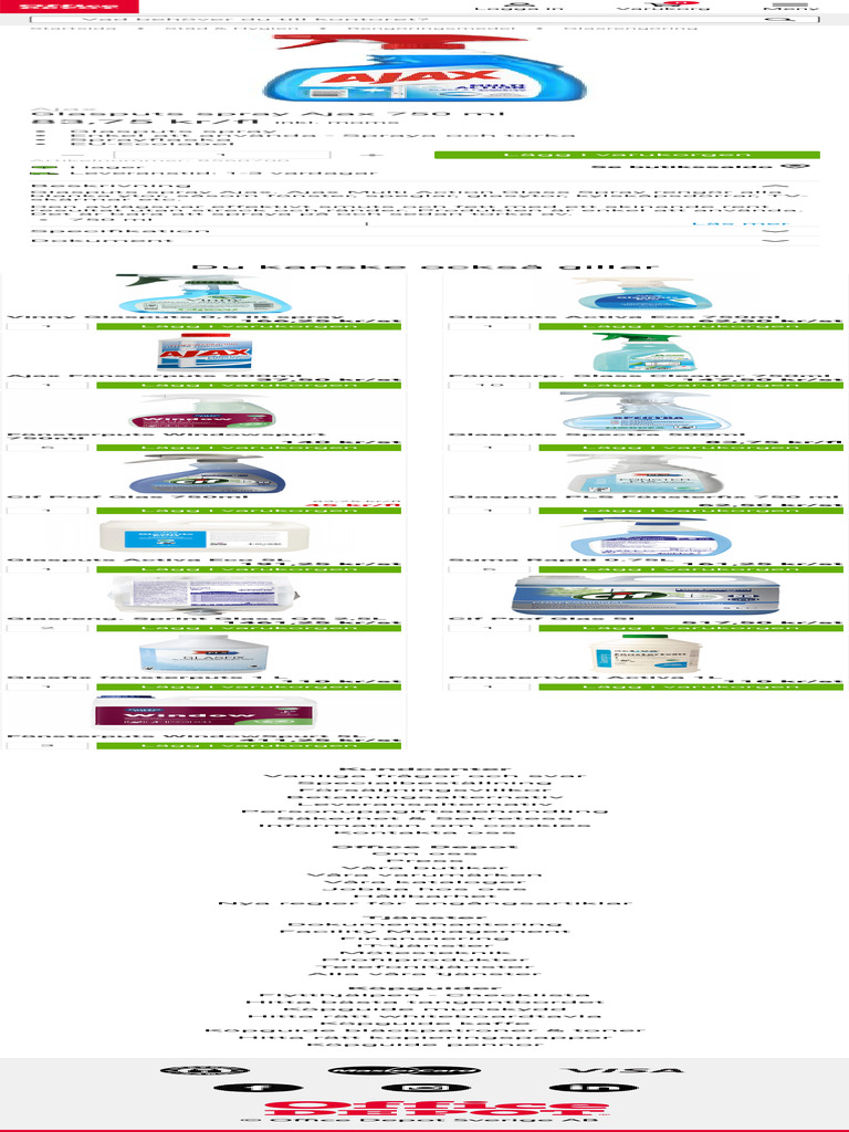 Glasrengöringsprodukter Online | PDF