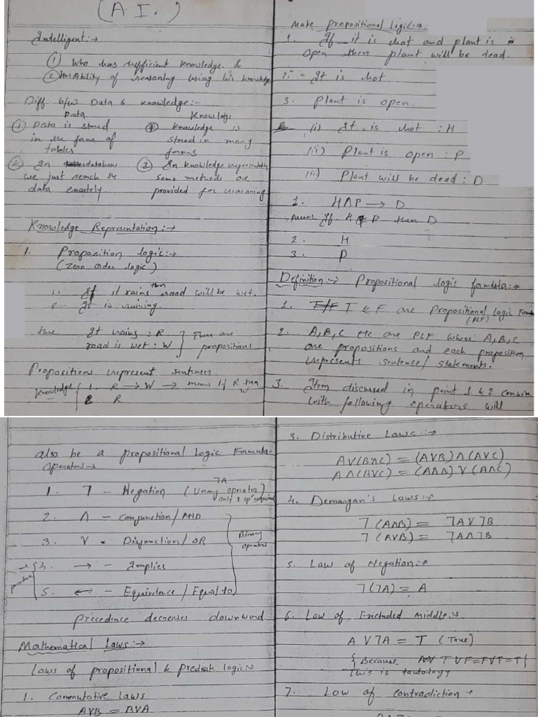 SCSIT CS 5701 - Artificial Intelligence Notes | PDF