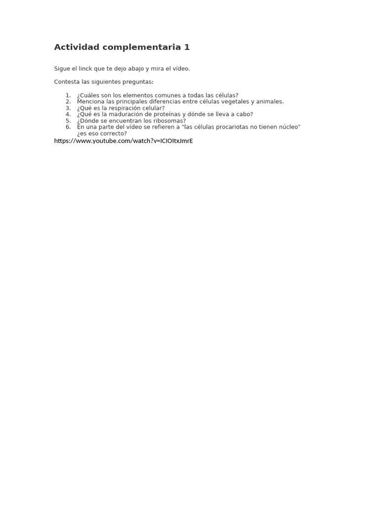 Actividad complementaria 1 | PDF