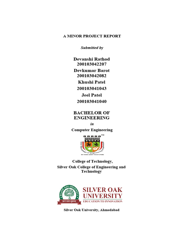 Project - Report Minor Sou | PDF