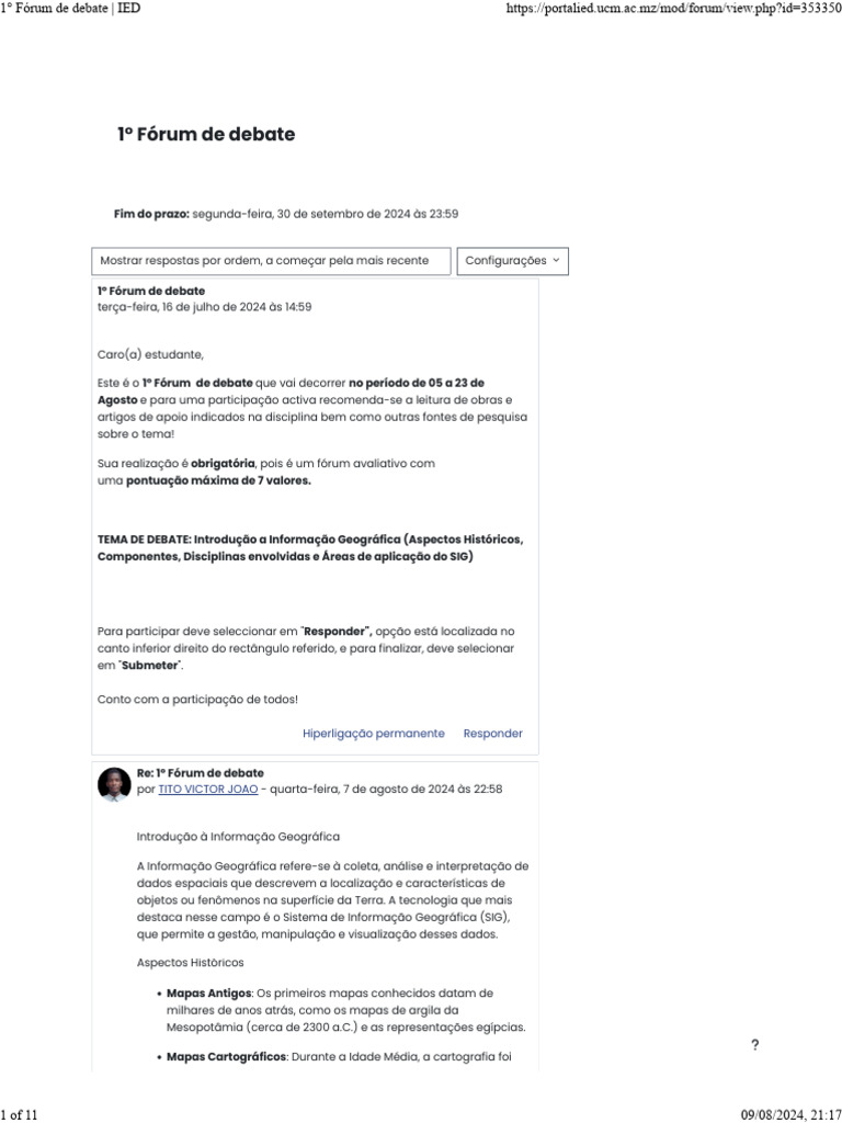 1° Fórum Sig | PDF