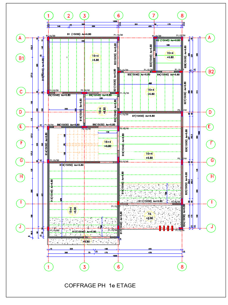 Coffrage Etage 1 | PDF