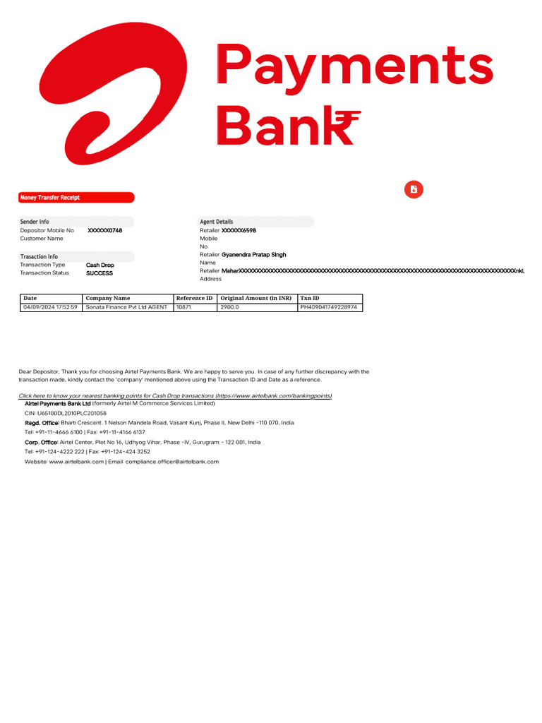 Transaction Status | PDF