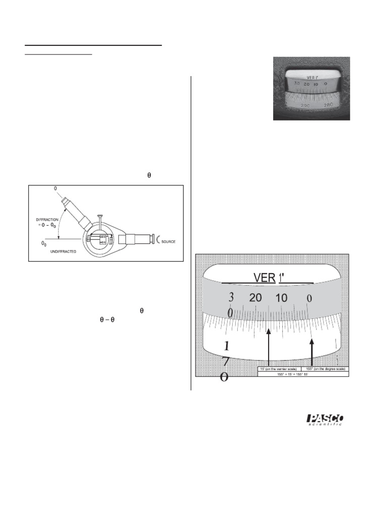 Measuring Angles of Diffraction Using Diffraction Grating | PDF