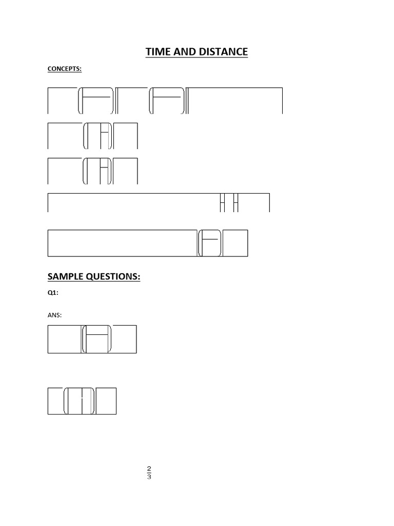 Time and Distance | PDF