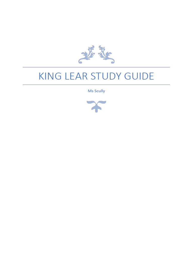 King Lear Scene by Scene Student Guide | PDF