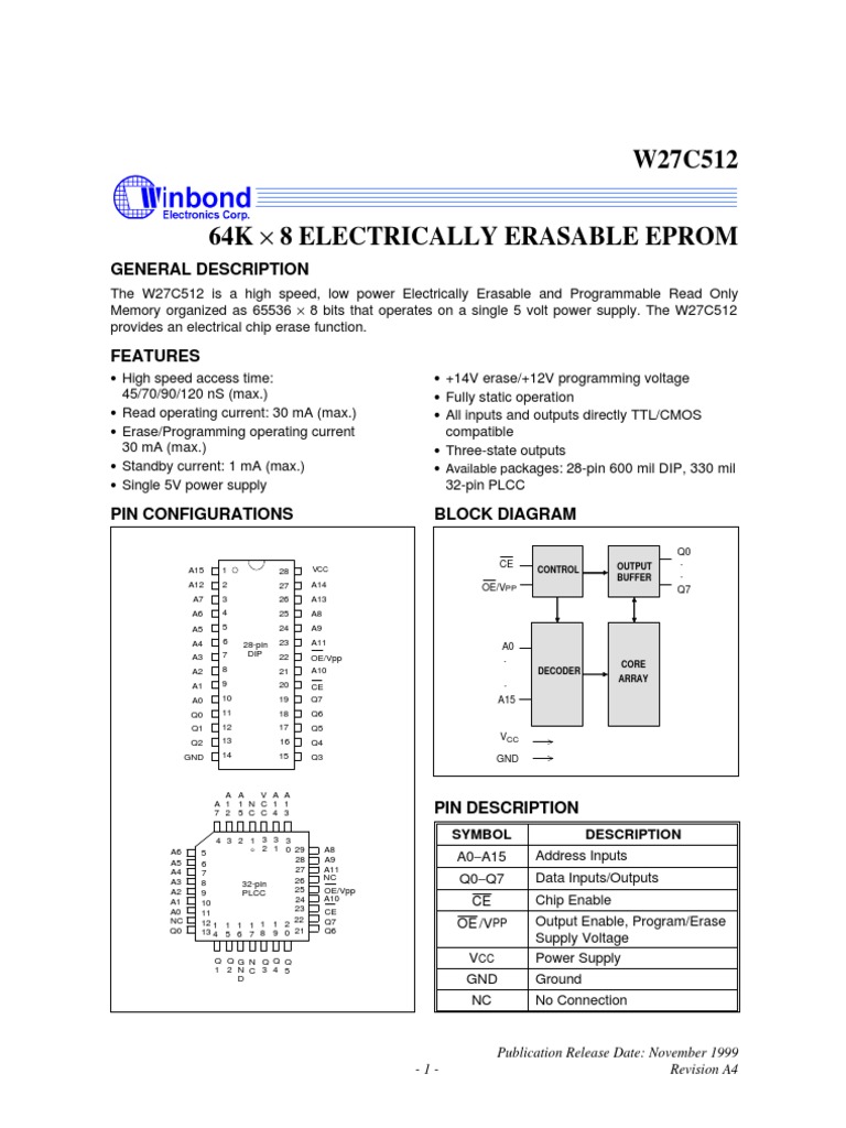 EEPROM | PDF | Capacitor | Electrical Components
