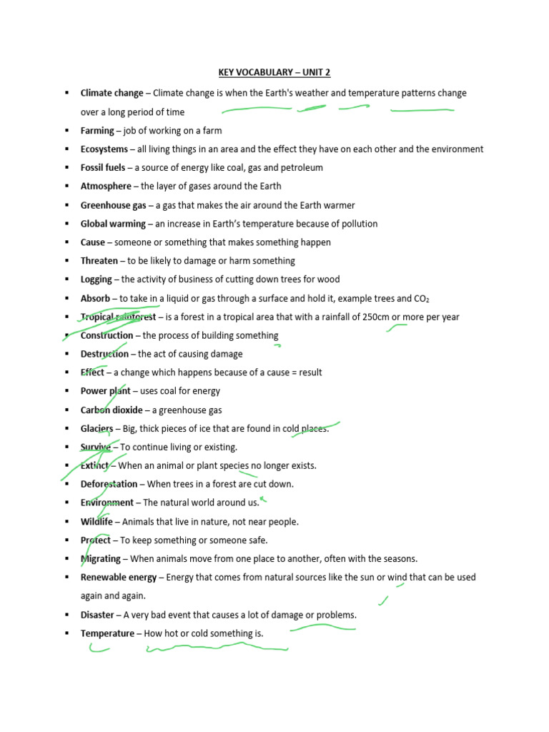 Unit 2 Revision | PDF