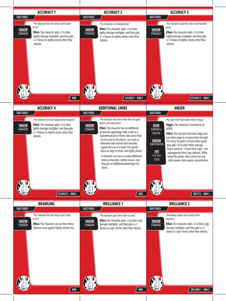 MMRPG Power Cards v1 | PDF