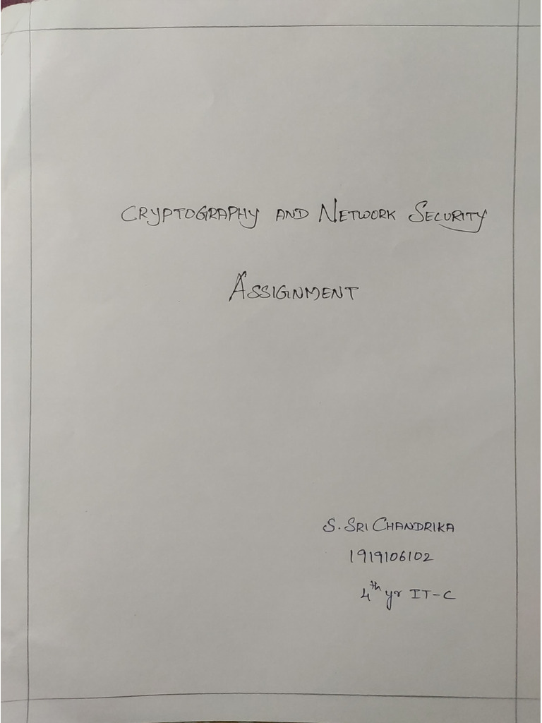 CNS Assignment - 1 (1919106102) | PDF