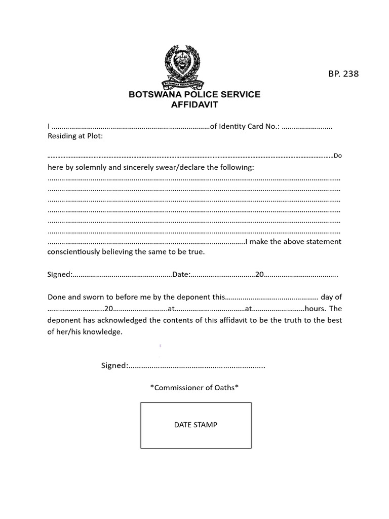 Botswana Affidavit | PDF
