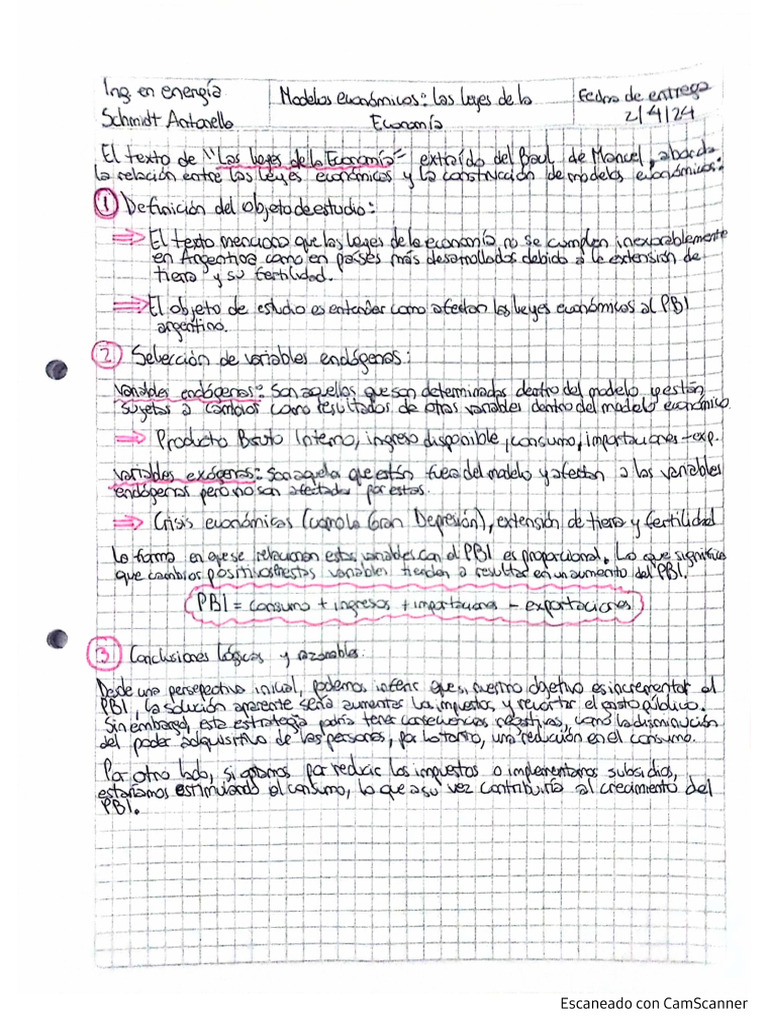 Modelos Económicos SCHMIDT A. | PDF