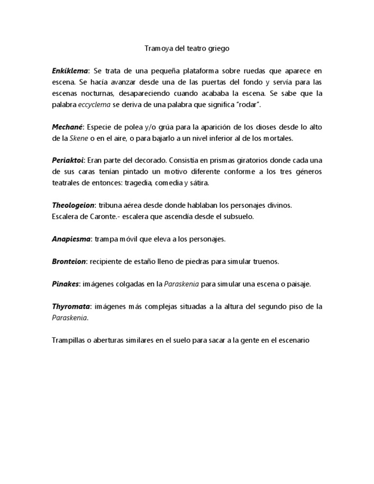 Tramoya Del Teatro Griego | PDF
