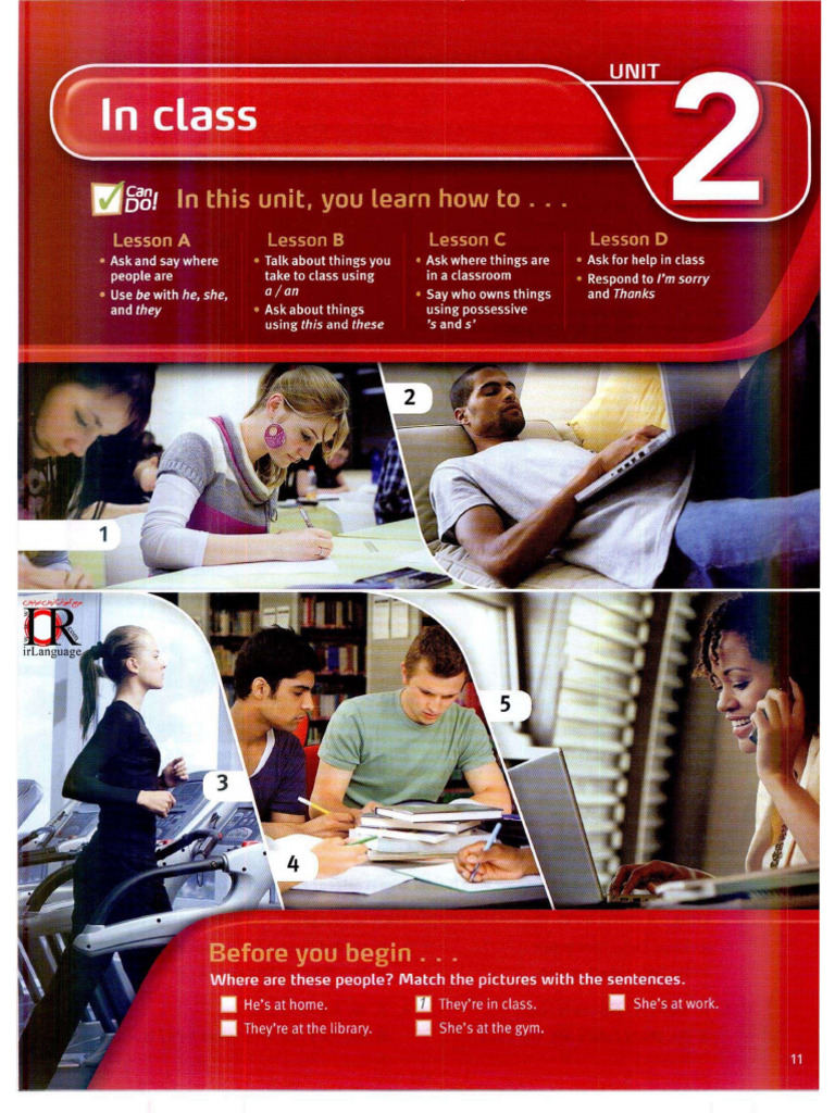 Touchstone 1 Unit 2 | PDF