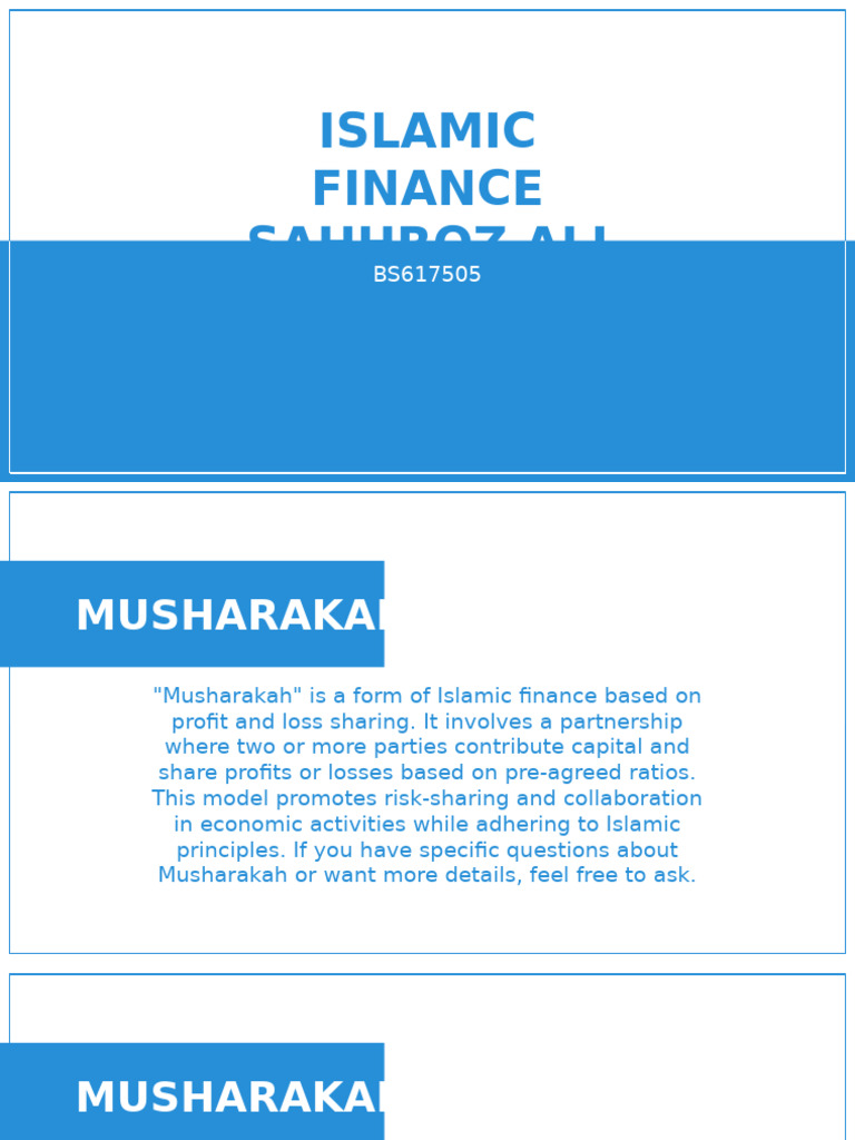 Understanding Musharakah in Islamic Finance | PDF