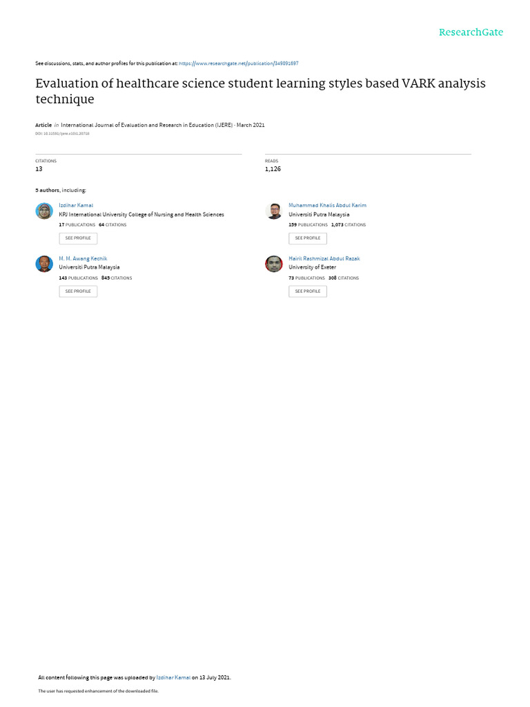 Eval A Ution of Student Learning | PDF