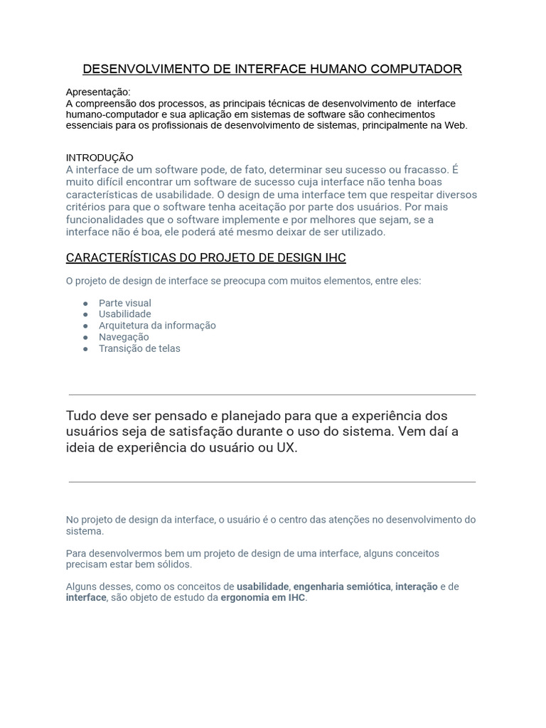 Design de Interfaces para Desenvolvedores | PDF | Usabilidade | Computadores