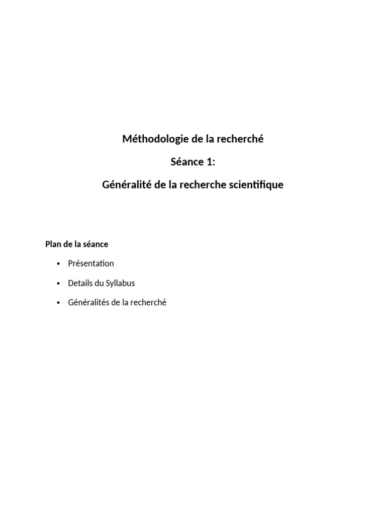 Méthodologie de La Recherche | PDF