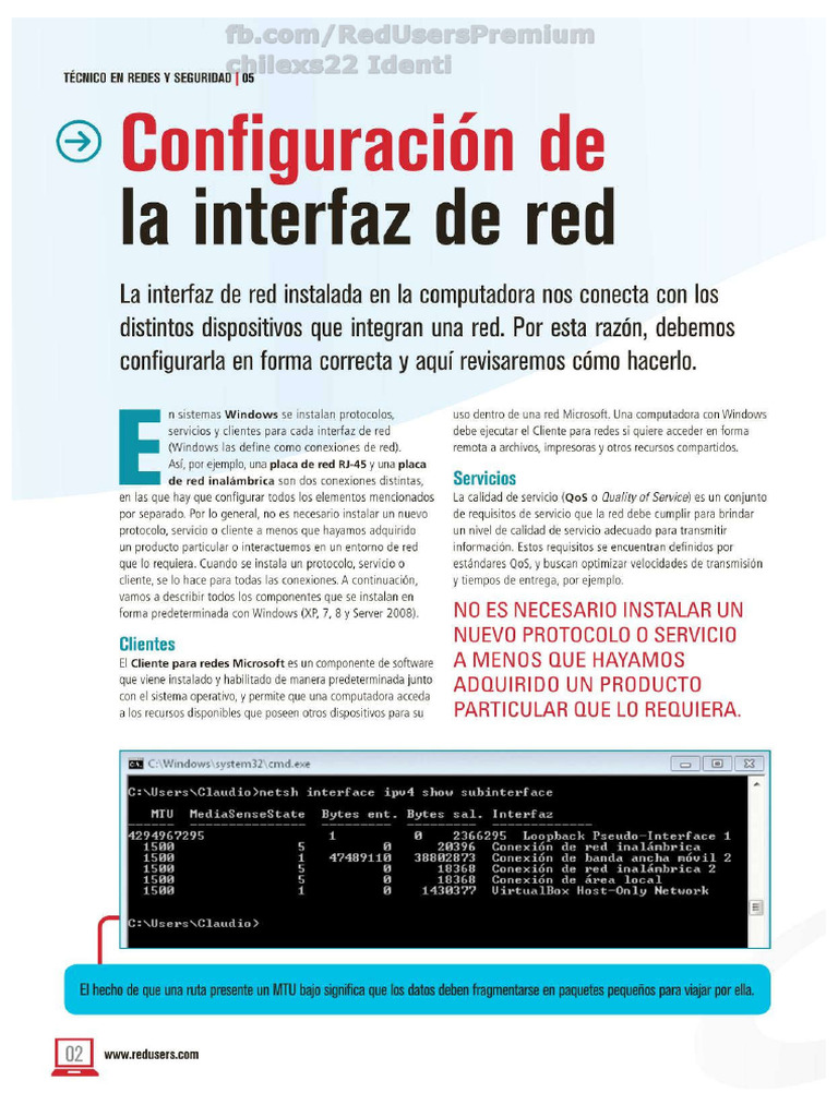Configuración de La Interfaz de Red | PDF