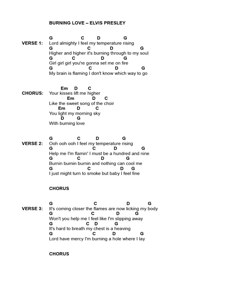 burning-love-elvis-presley-chords | PDF