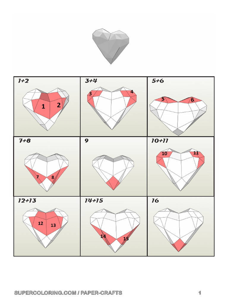 low-poly-heart-paper-crafts | PDF