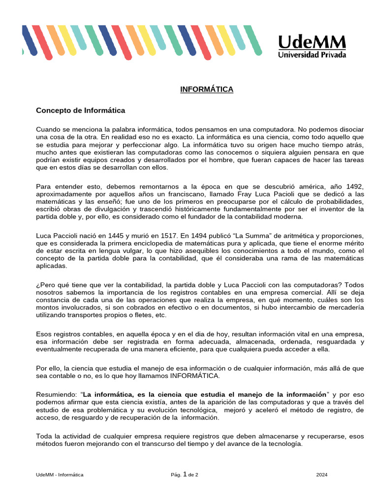 Informatica. Definicion | PDF