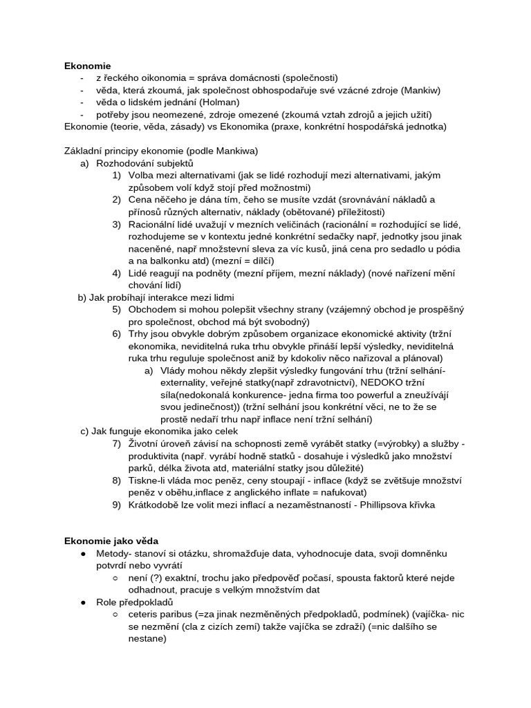 Základy Ekonomie | PDF