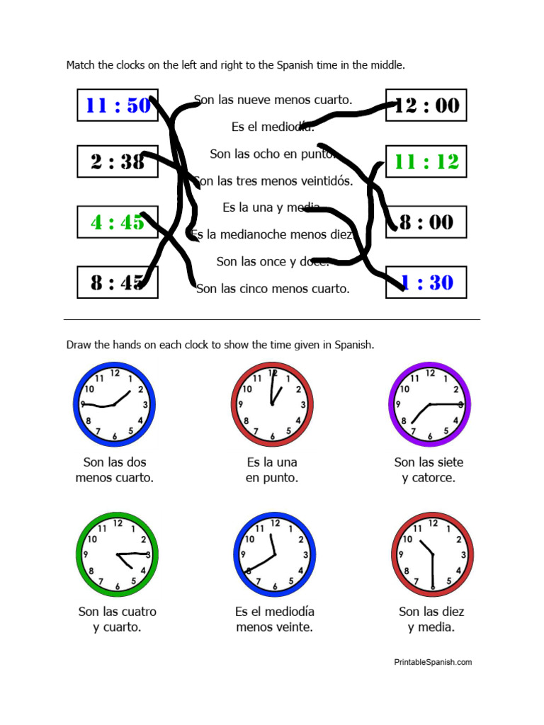Spanish Time 1 | PDF