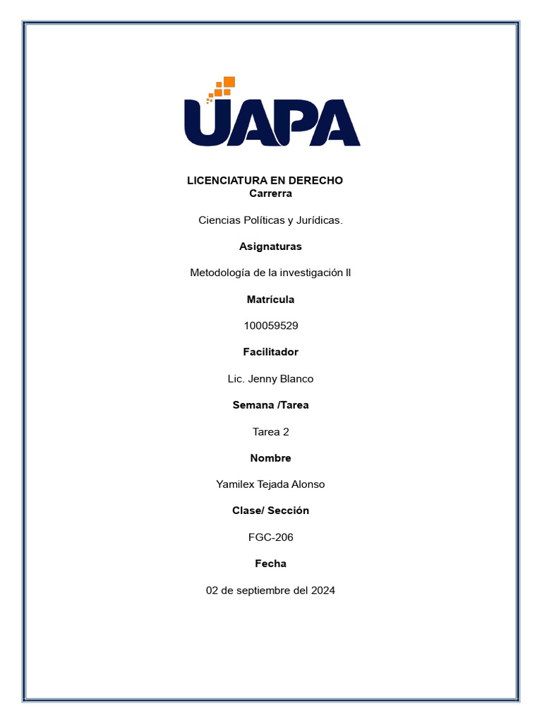 Tarea 2 Metodologia Ll | PDF