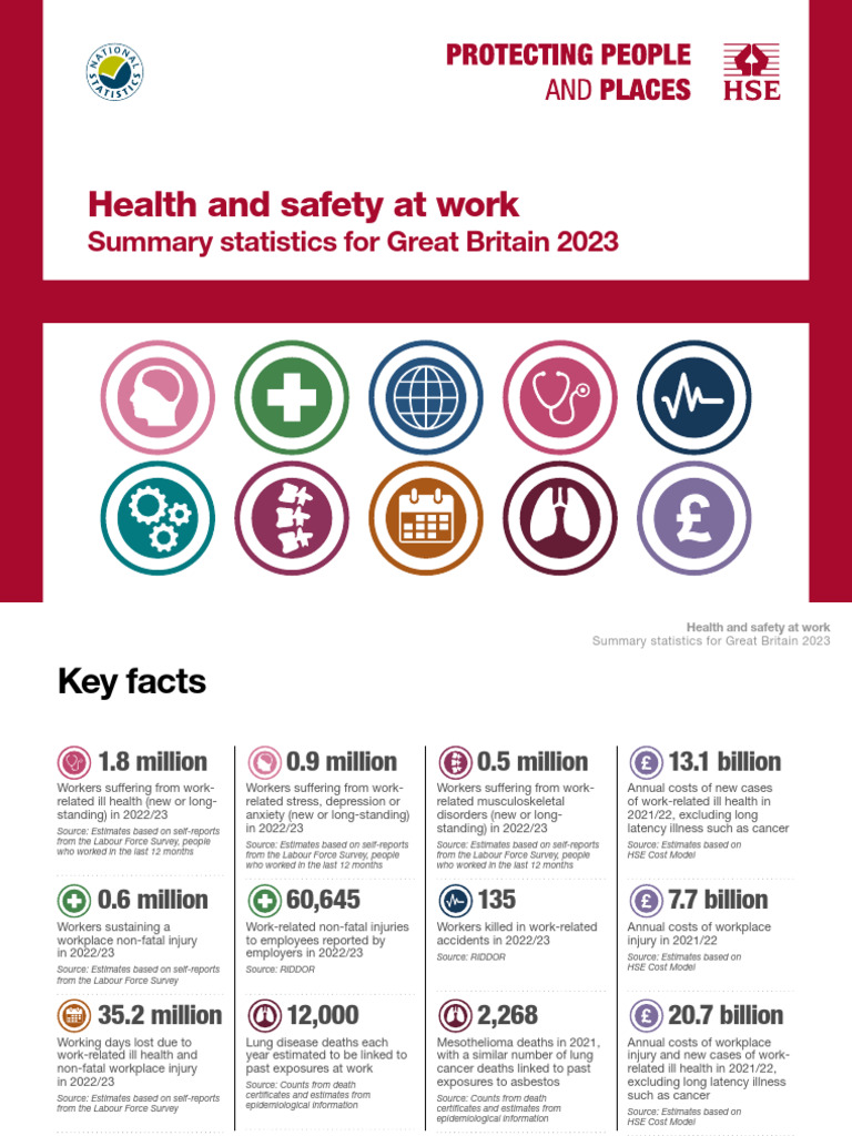 HSE Health and Safety at Work Statistics | PDF | Occupational Safety ...