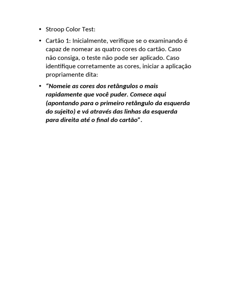Stroop Color Test | PDF