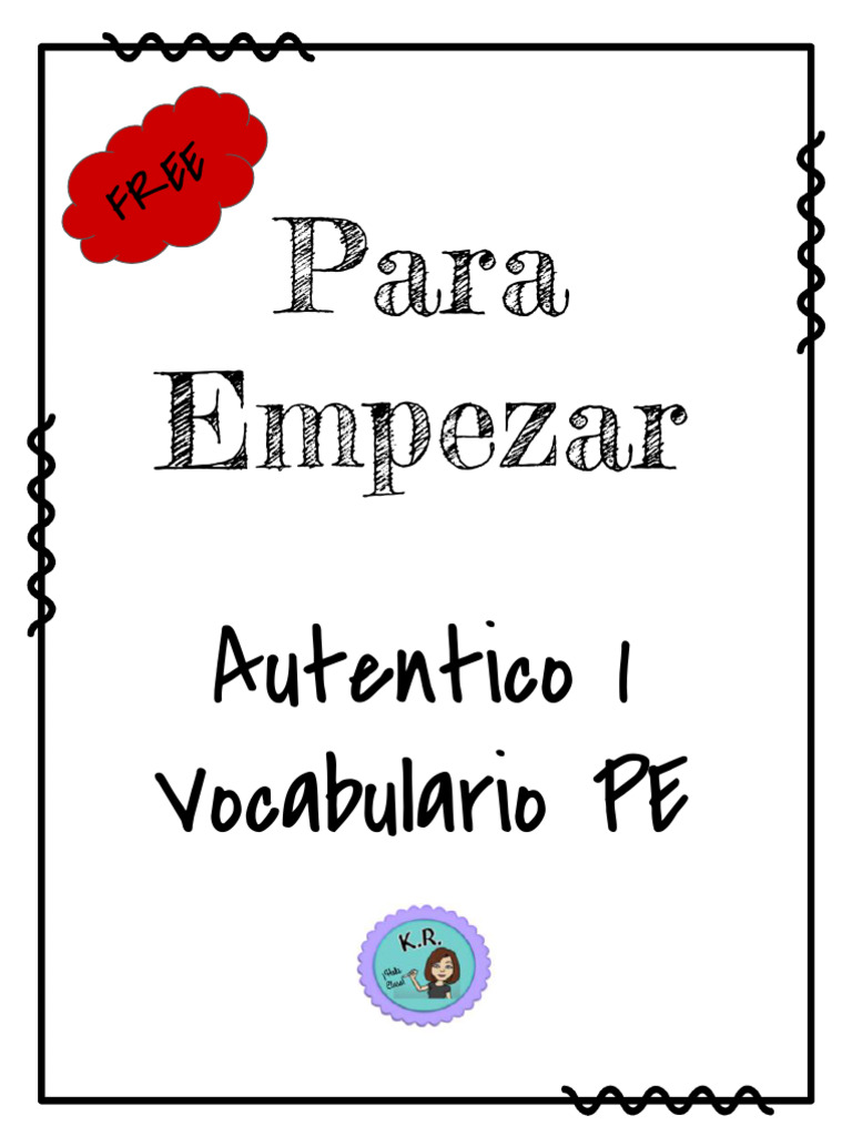 Para Empezar: Autentico 1 Vocabulario PE | PDF