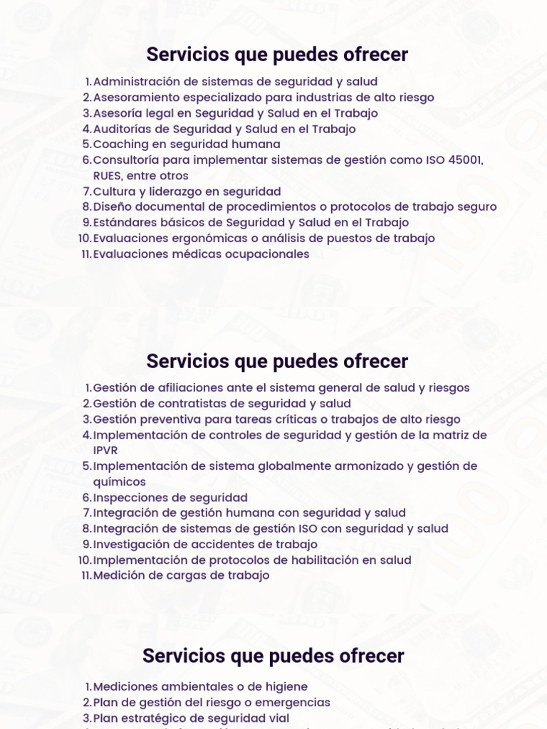 Listado de Servicios | PDF