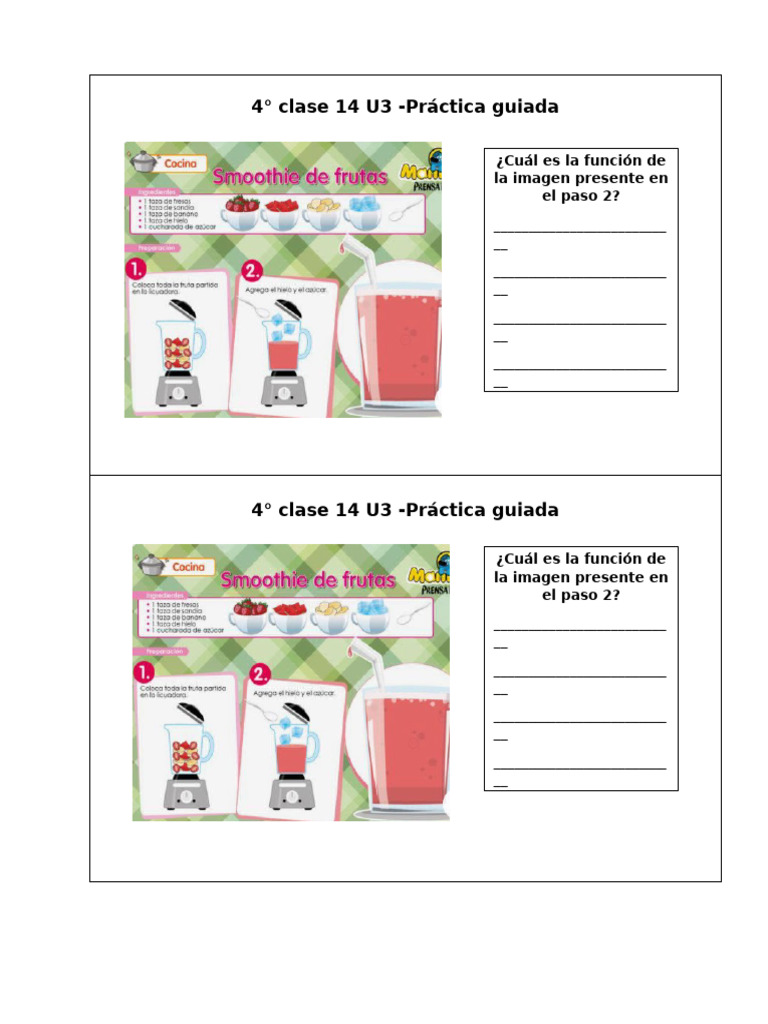 4° Clase 14 U3 - Práctica Guiada | PDF