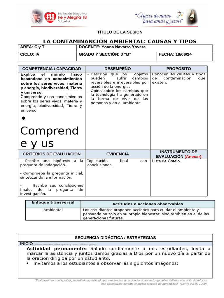 Sesion de Contaminacion Ambiental | PDF | Contaminación | Ciencia y ...