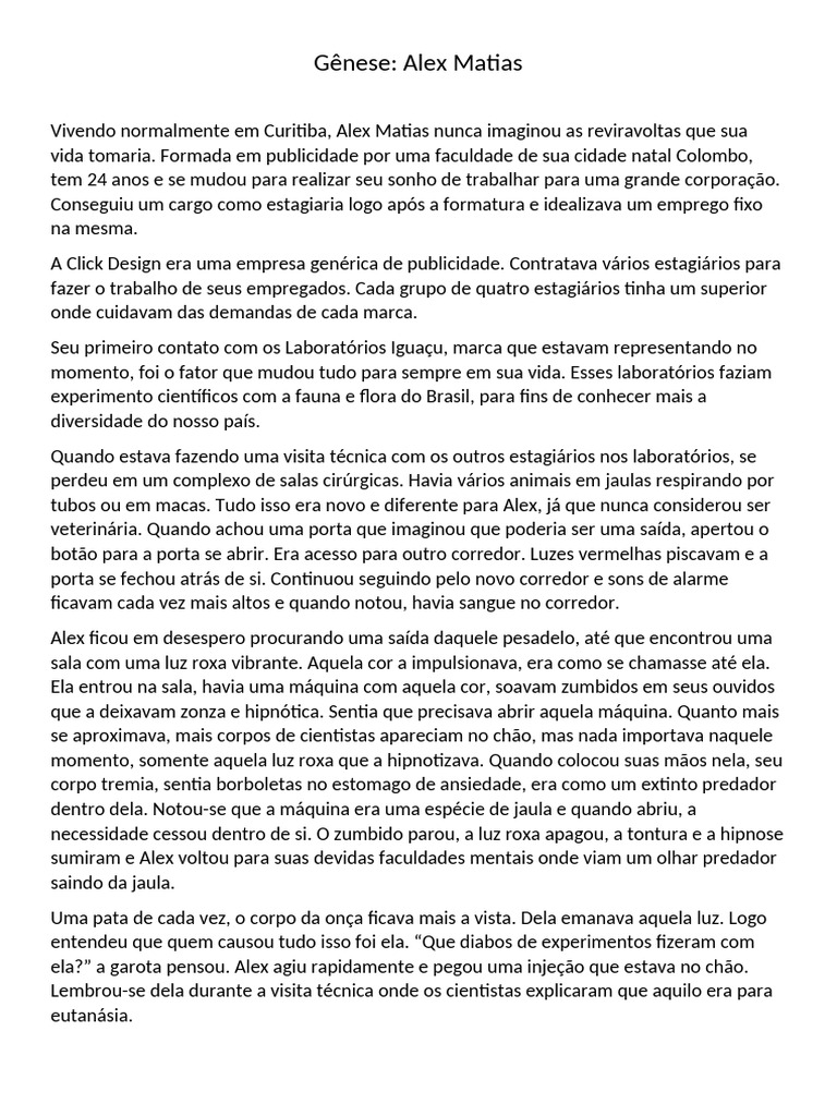 GÃ Nese Alex Matias | PDF