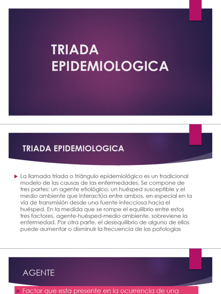 Tema 2 Triada Epidemiologica | PDF